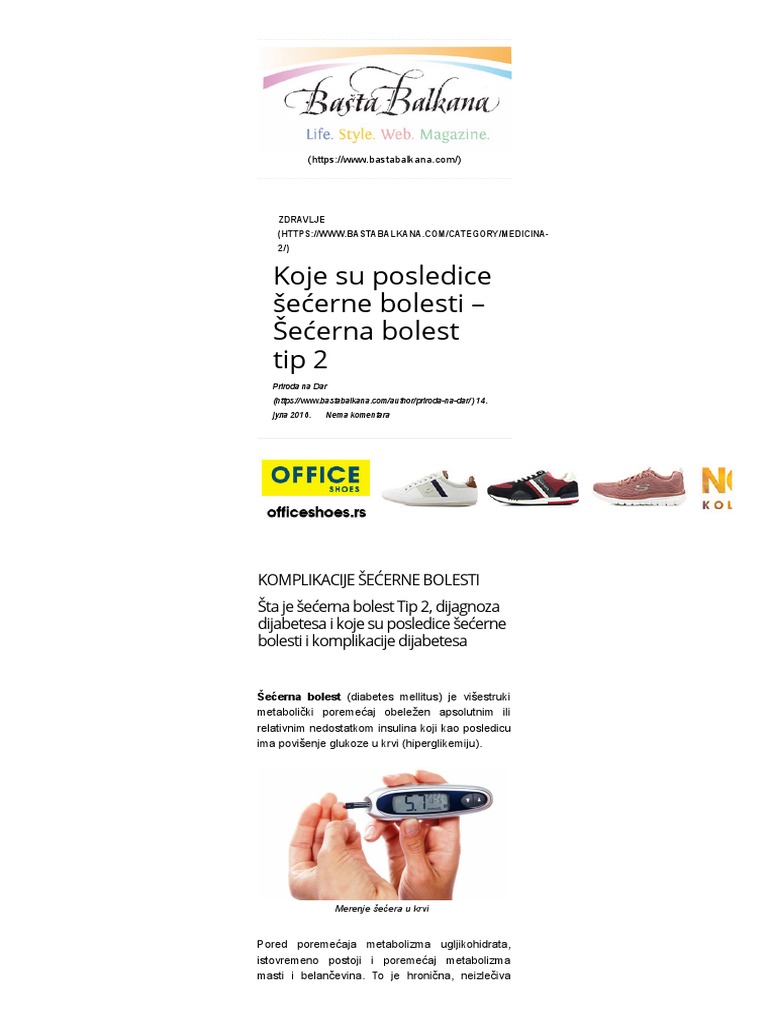 Koje Su Posledice Šećerne Bolesti - Šećerna Bolest Tip 2 | PDF