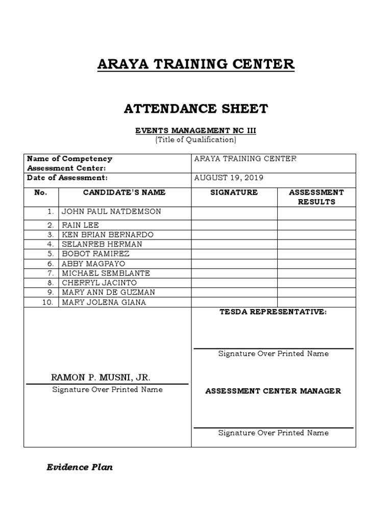 Events Management National Assessment | PDF | Competence (Human ...