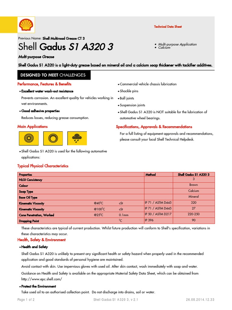 Shell Gadus S1 A320 3 | PDF | Materials | Nature