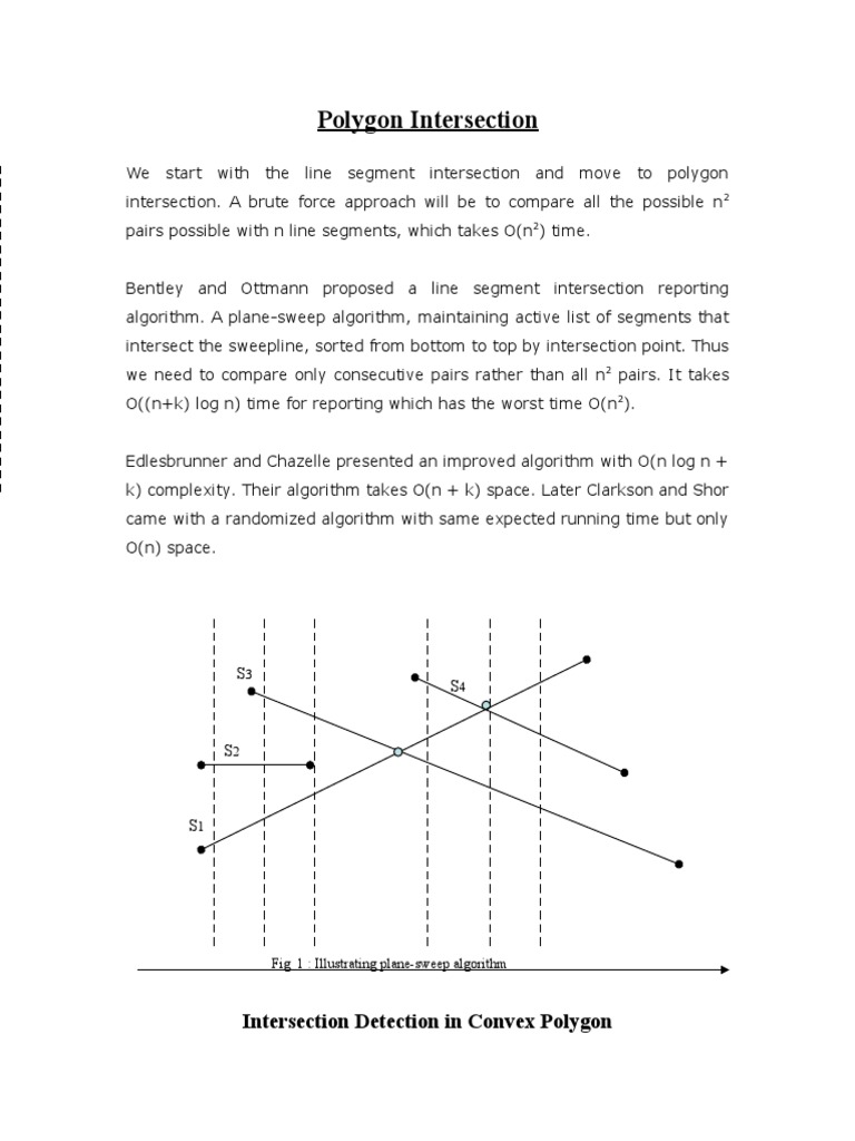 Polygon Intersection Detection in Logarithmic Time | PDF | Vertex ...