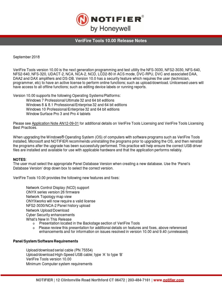 Verifire Tools 10 00 Release Notes 180904 Pdf Microsoft Windows 64 Bit Computing