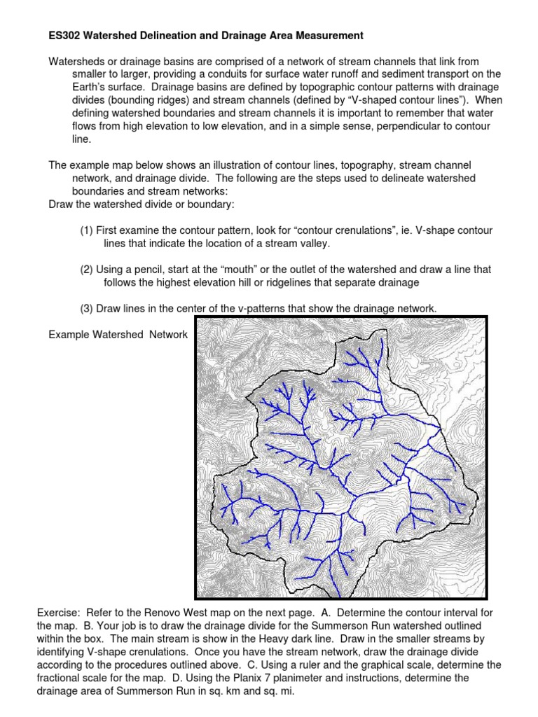 ES302 Watershed Delineation and Drainage Area Measurement | PDF