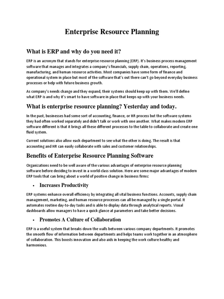 ERP Assignment | PDF | Enterprise Resource Planning | Cloud Computing