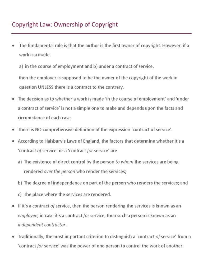 Ownership Issues in Copyright | PDF | Trademark | Patent