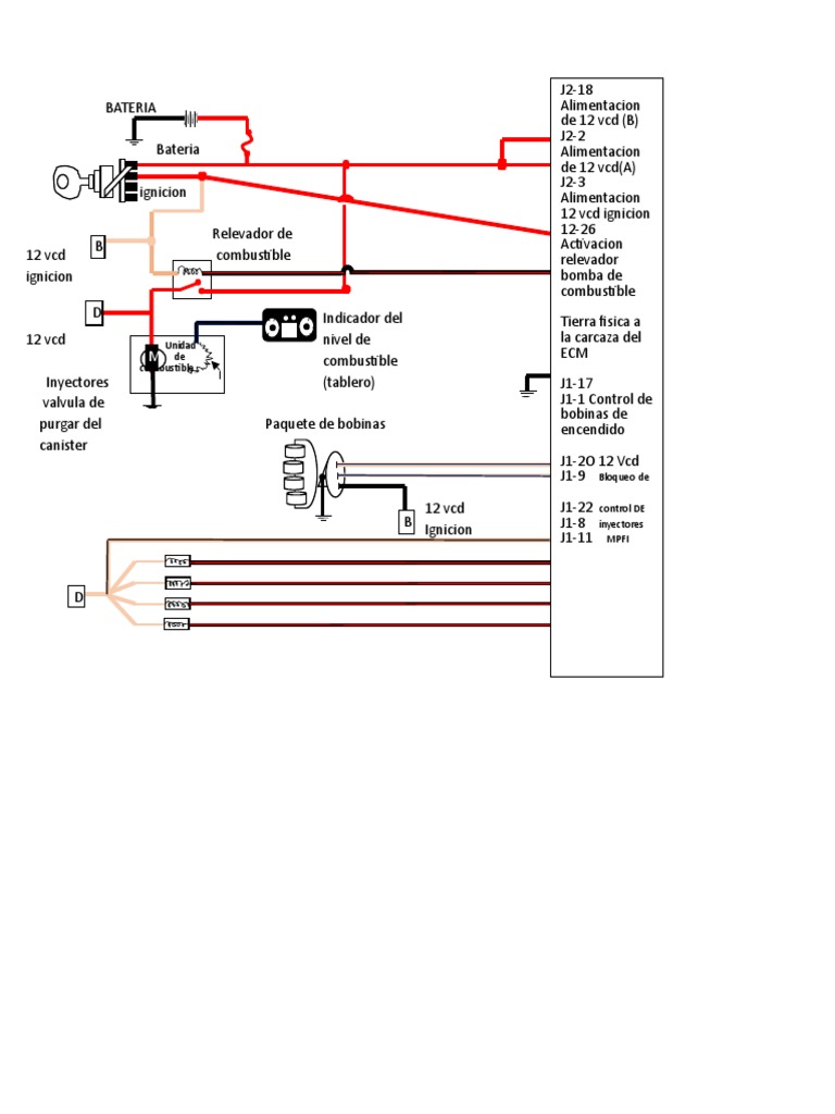 Diagrama Electrico Automotriz | PDF | Máquinas | Energía y recursos