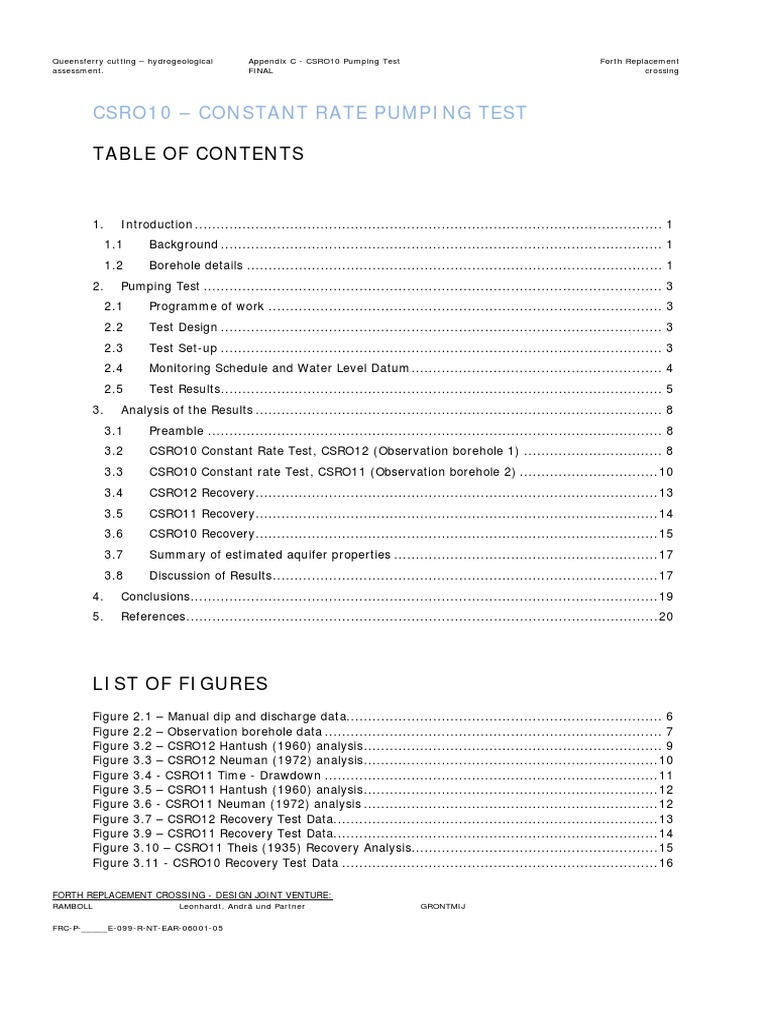Constant Rate Pumping Test | PDF | Aquifer | Hydrogeology