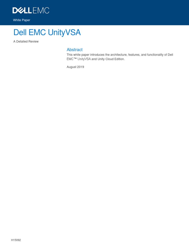 Dell EMC UnityVSA A Detailed Review | PDF | V Mware | Ip Address