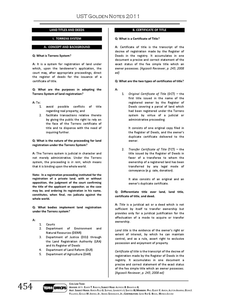 Understanding Torrens Land Titles | PDF | Real Property | Deed