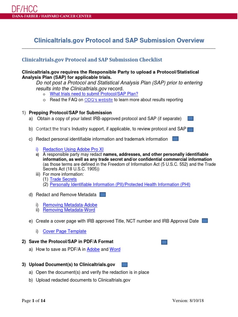 Guidance Protocol and SAP Submission Process Overview | PDF ...