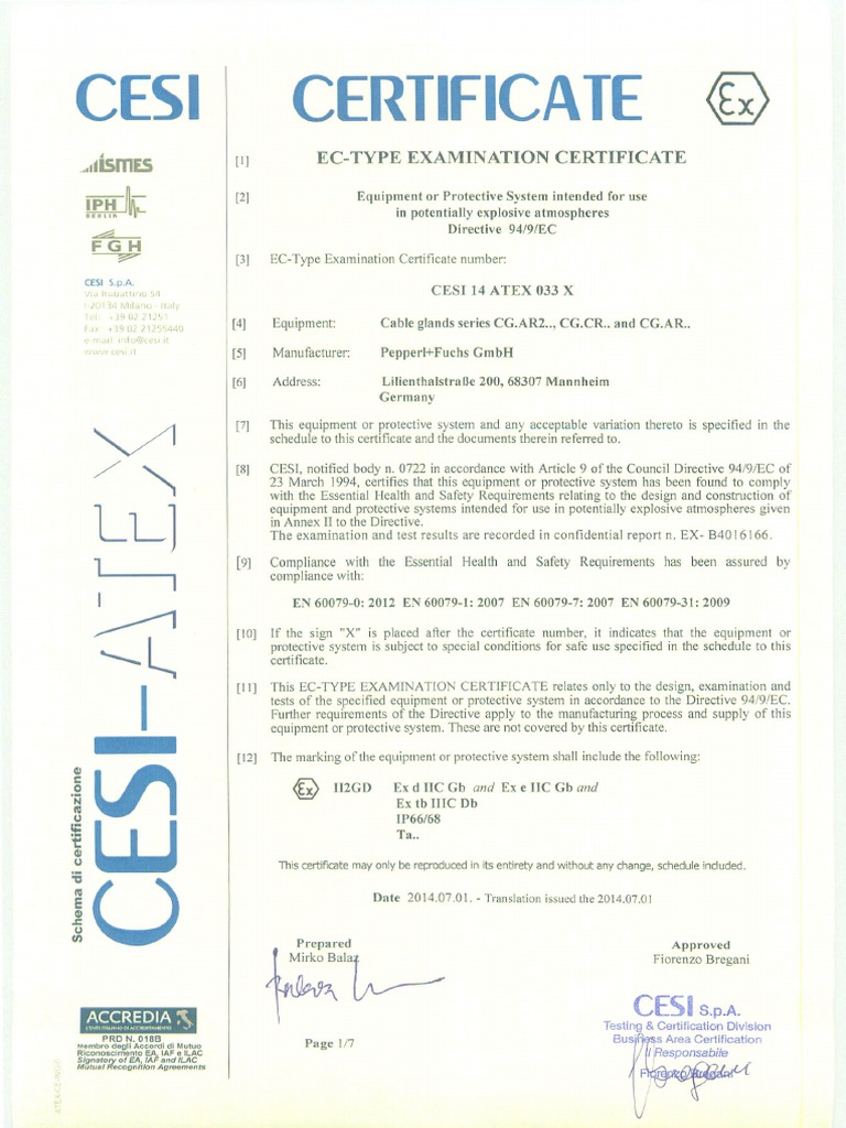 Atex Cert Gland | PDF