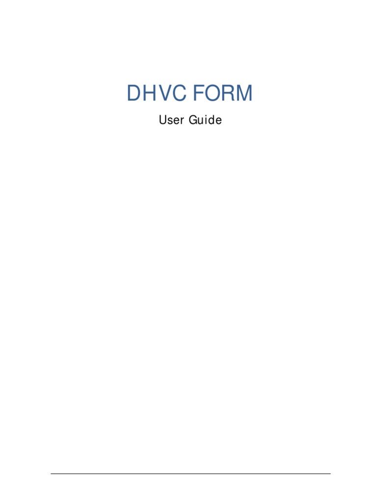 User Guide - DHVC Form | PDF | Word Press | Password