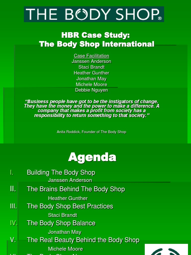 HBR Case Study: The Body Shop International | PDF | Retail | Business