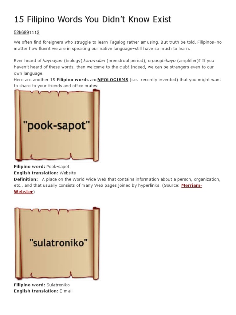 15 Filipino Words You Didn't Know Exists | PDF | Waves | Sun