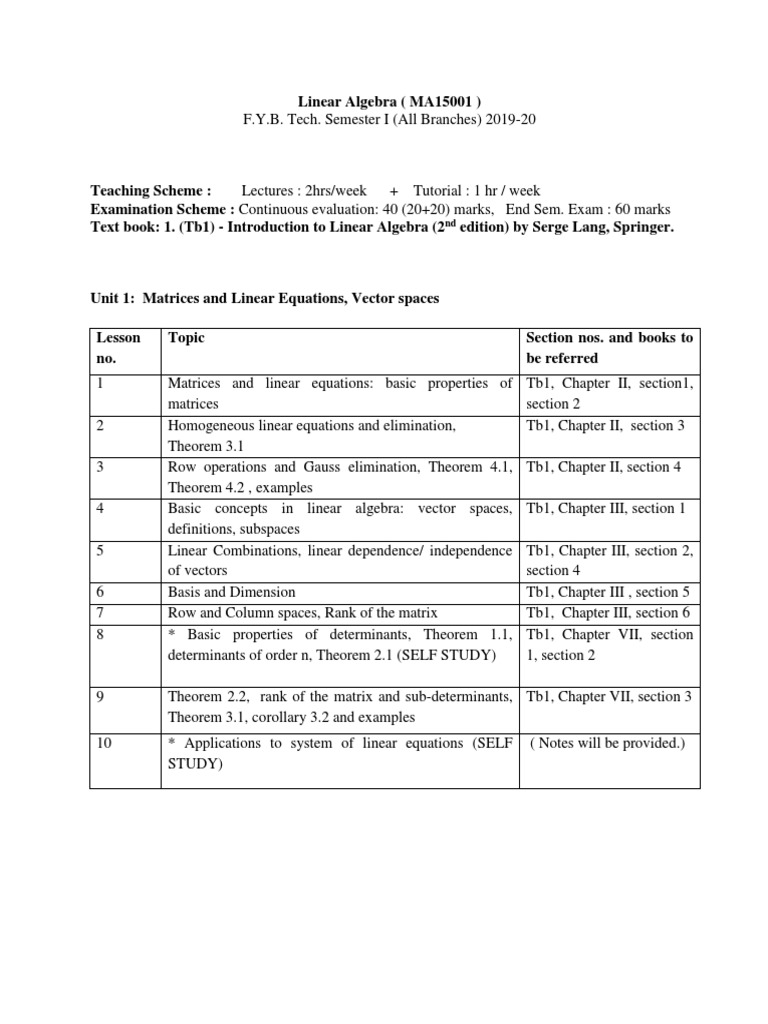 Lesson Plan | PDF | Eigenvalues And Eigenvectors | Linear Map