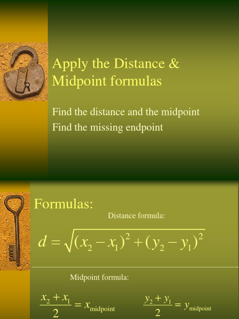 Apply Distance and Midpoint | PDF | Elementary Geometry | Elementary ...