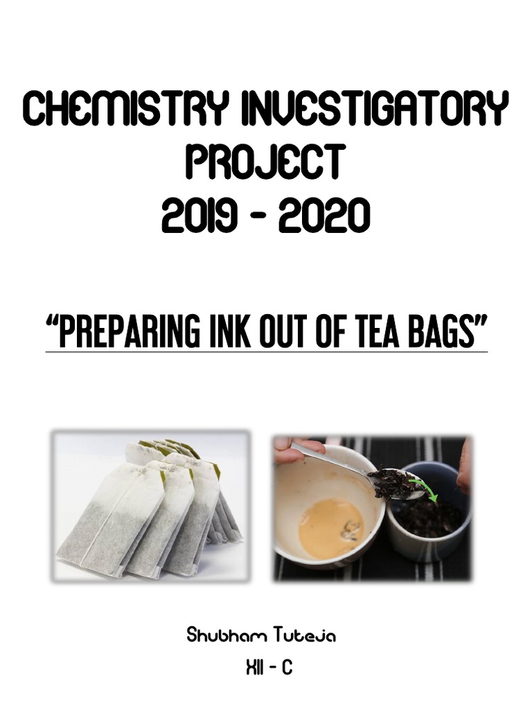 Chemistry Investigatory Project 2019 - 2020: Shubham Tuteja Xii - C | PDF
