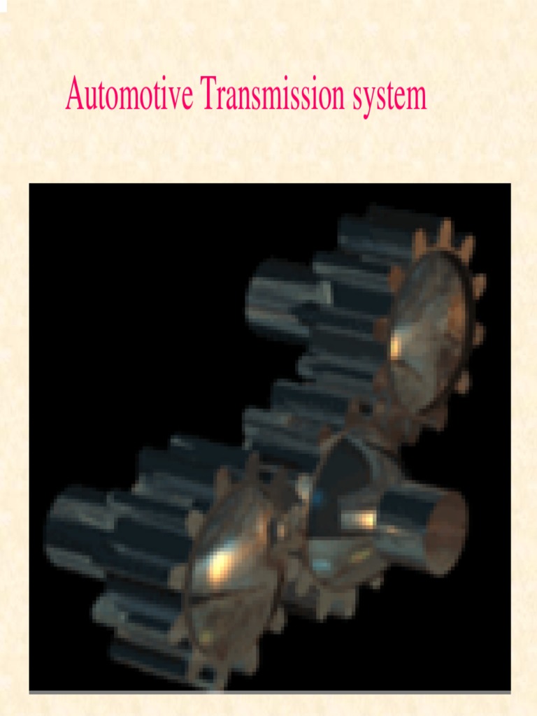 Transmission System | PDF | Transmission (Mechanics) | Manual Transmission