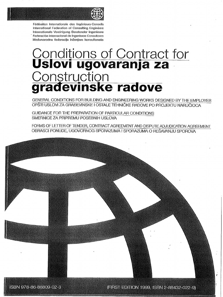 Fidic Red Book 1999 Scan | PDF | Economic Sectors | Engineering