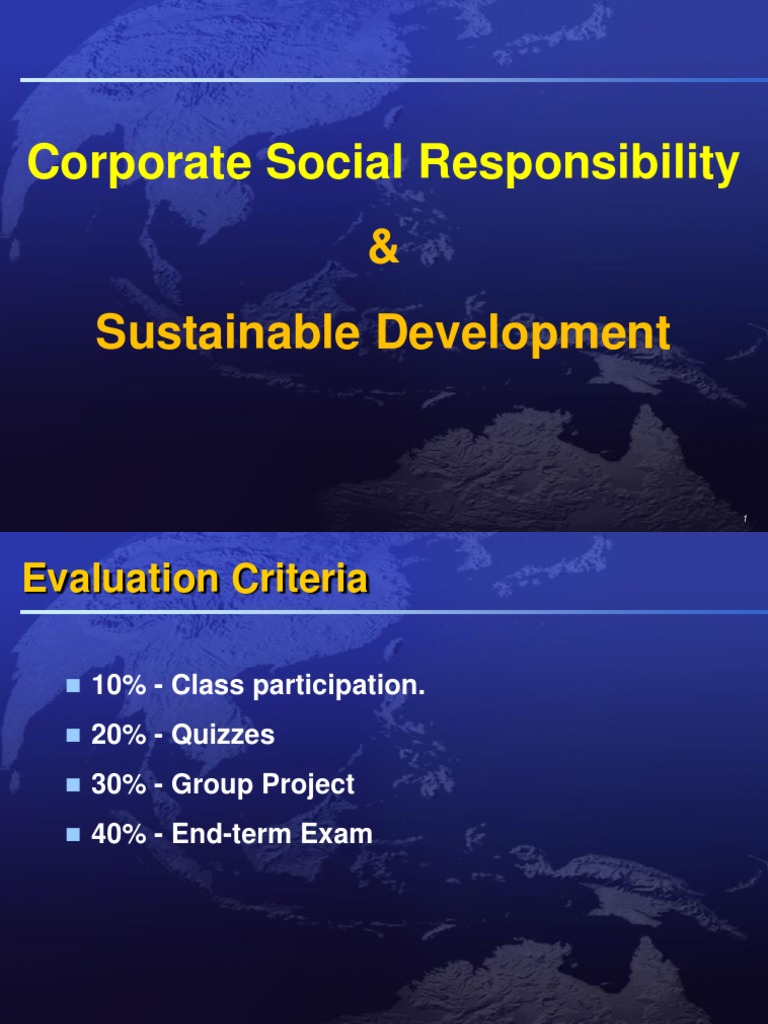 Corporate Social Responsibility: & Sustainable Development | PDF ...