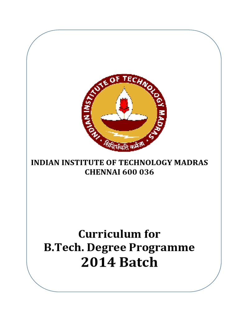 B.tech - Curriculum 2014 | PDF | Academic Term | Engineering