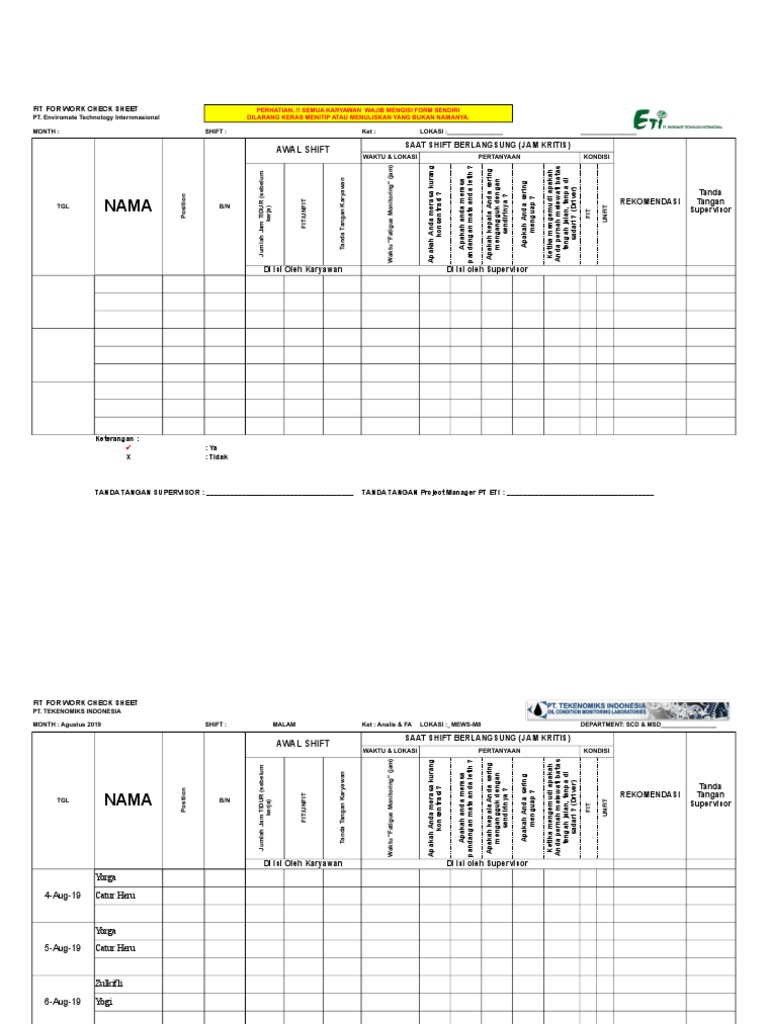 Form Fatigue Check | PDF