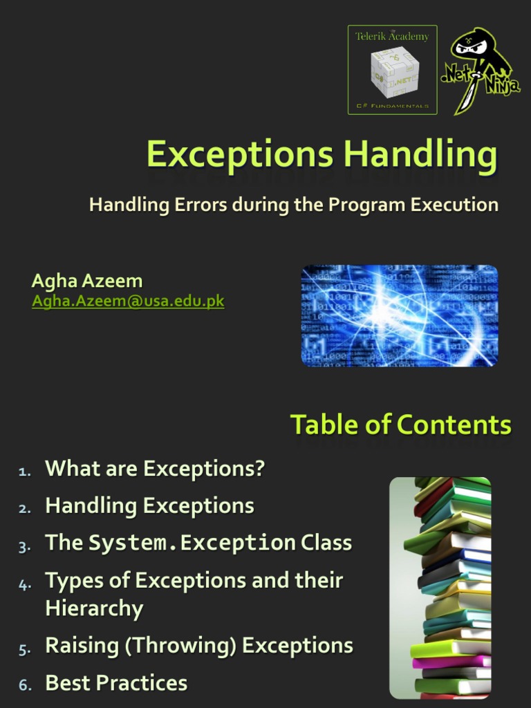 Exception Handling | PDF | Computer Program | Programming
