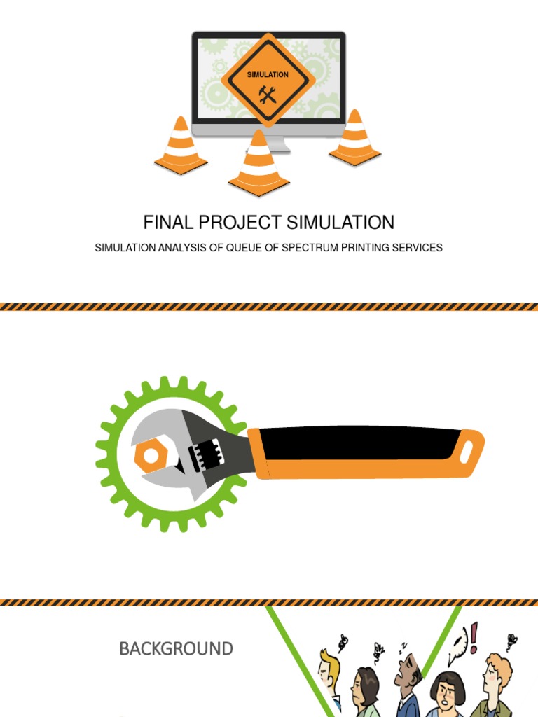 Spectrum Printing Queue Simulation Analysis | PDF | Statistical Analysis | Teaching Mathematics