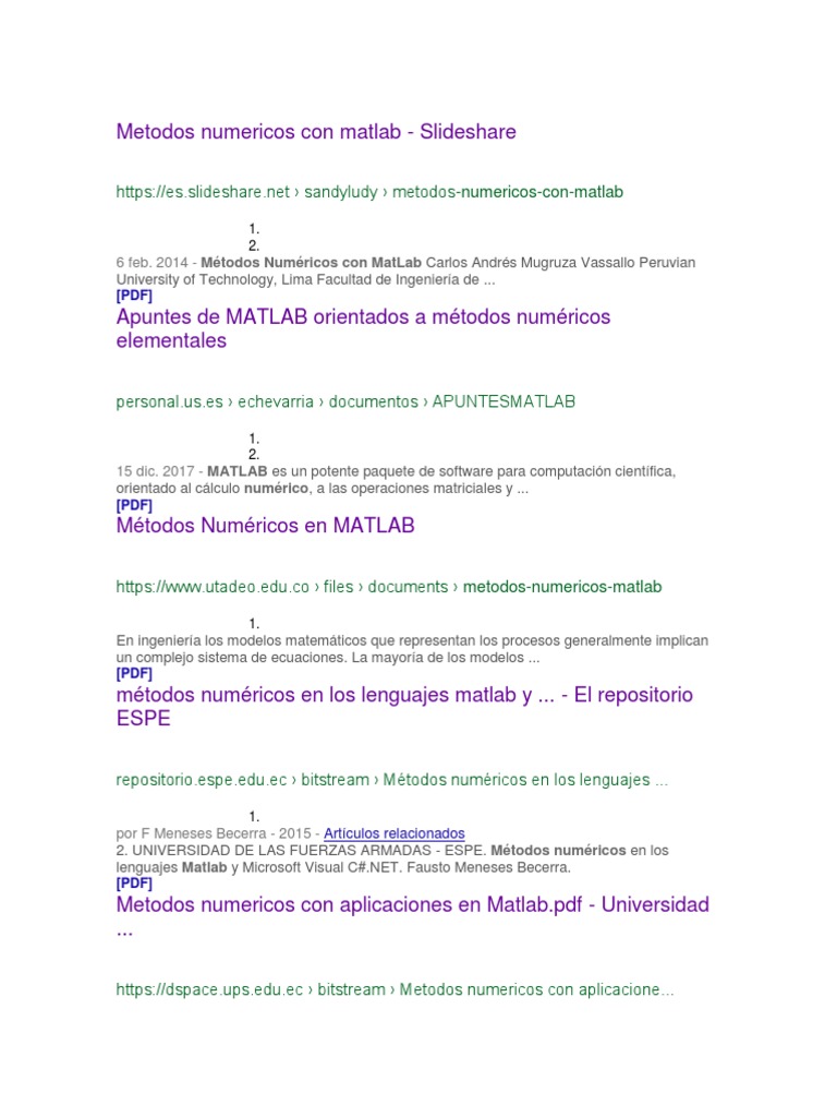 Métodos Numéricos Con Matlab: Artículos Relacionados | PDF | Análisis numérico | Matlab