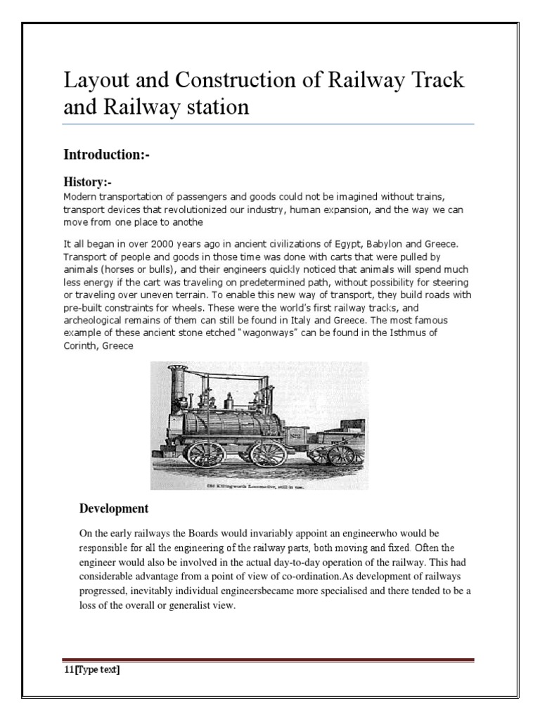 Layout & Construction of Railway Track | Download Free PDF | Track ...