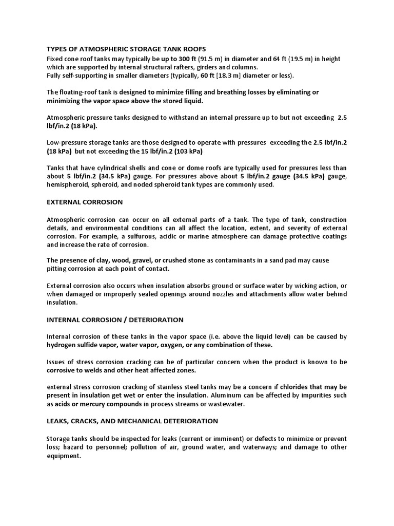 Api 575 Notlari | PDF | Corrosion | Leak