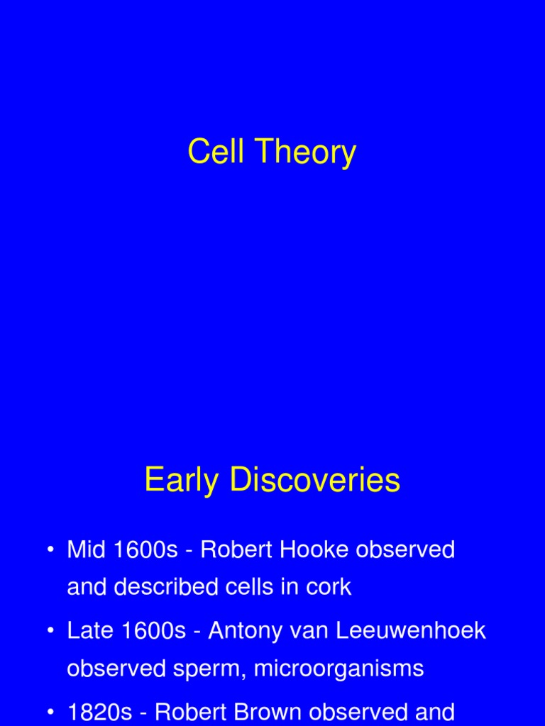 An In-Depth Look at Cell Theory: From Early Discoveries to Modern ...