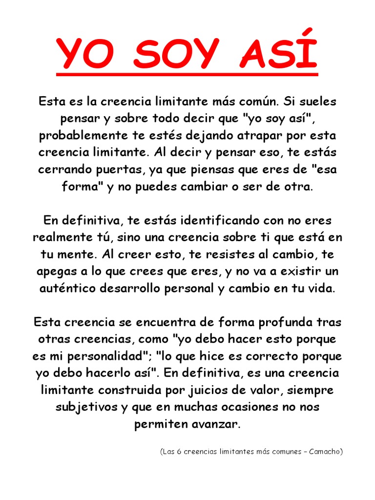 Yo Soy Así | PDF | Conceptos psicologicos | Science