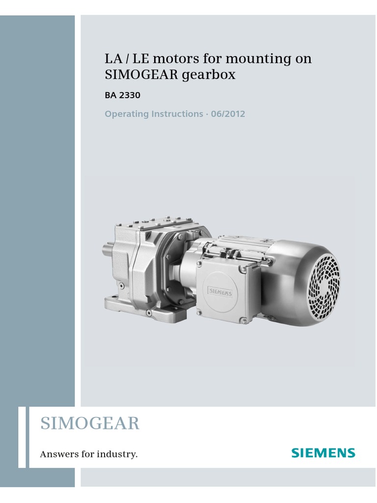 SIMOGEAR Installation and Operating Instructions - Motor4 - 9 | PDF | Paint | Electric Motor