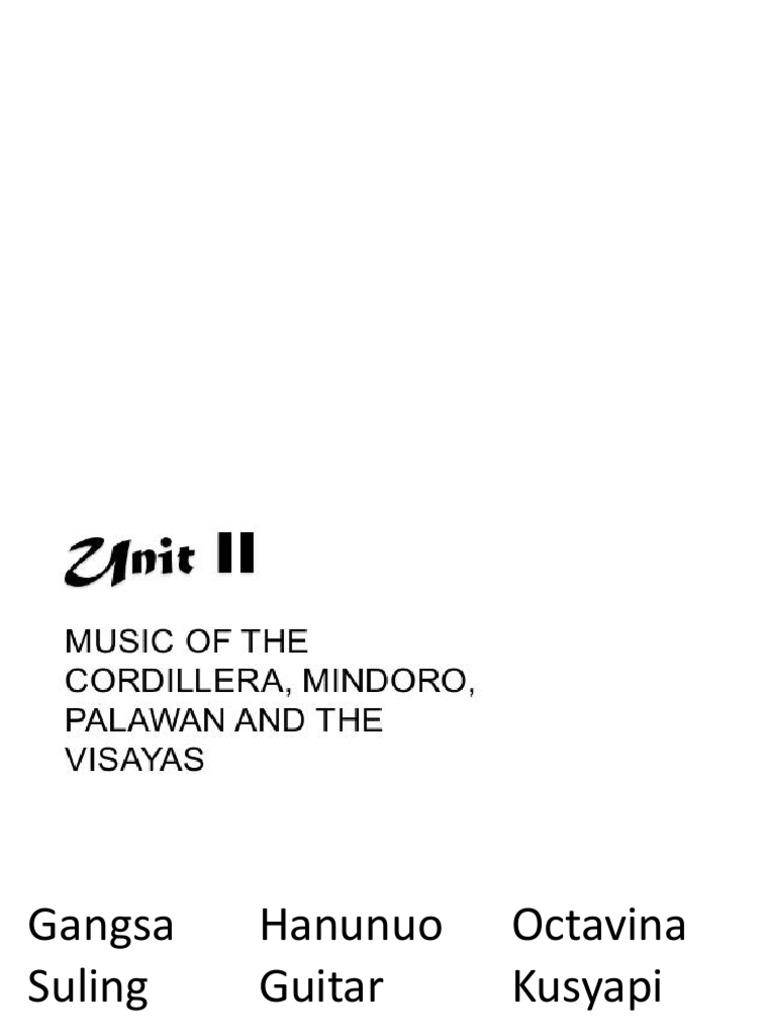 Gangsa Instruments and Hudhud Chants | PDF | Musical Instruments ...