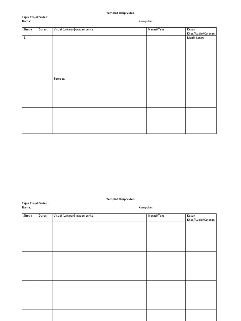 Template Papan Cerita. Dox | PDF