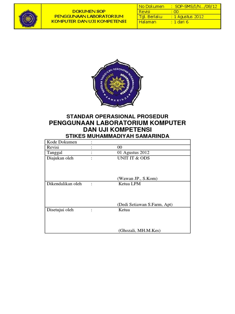 Sop Labkom | PDF