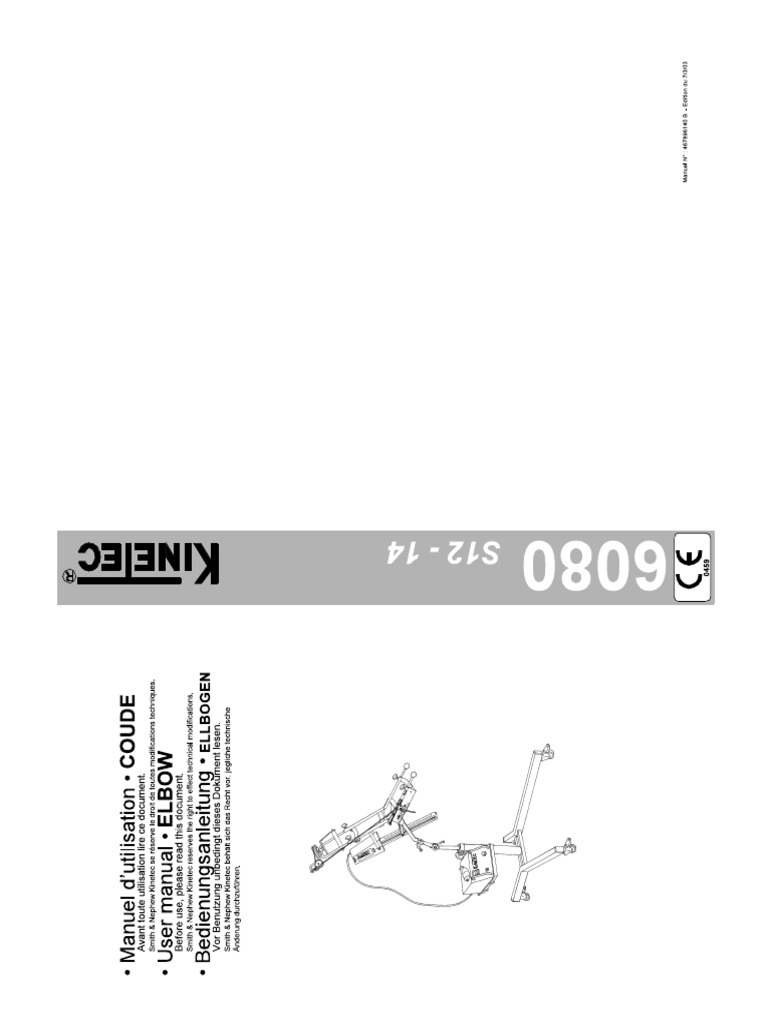Kinetec 6080 Elbow CPM Operations Manual PDF | PDF