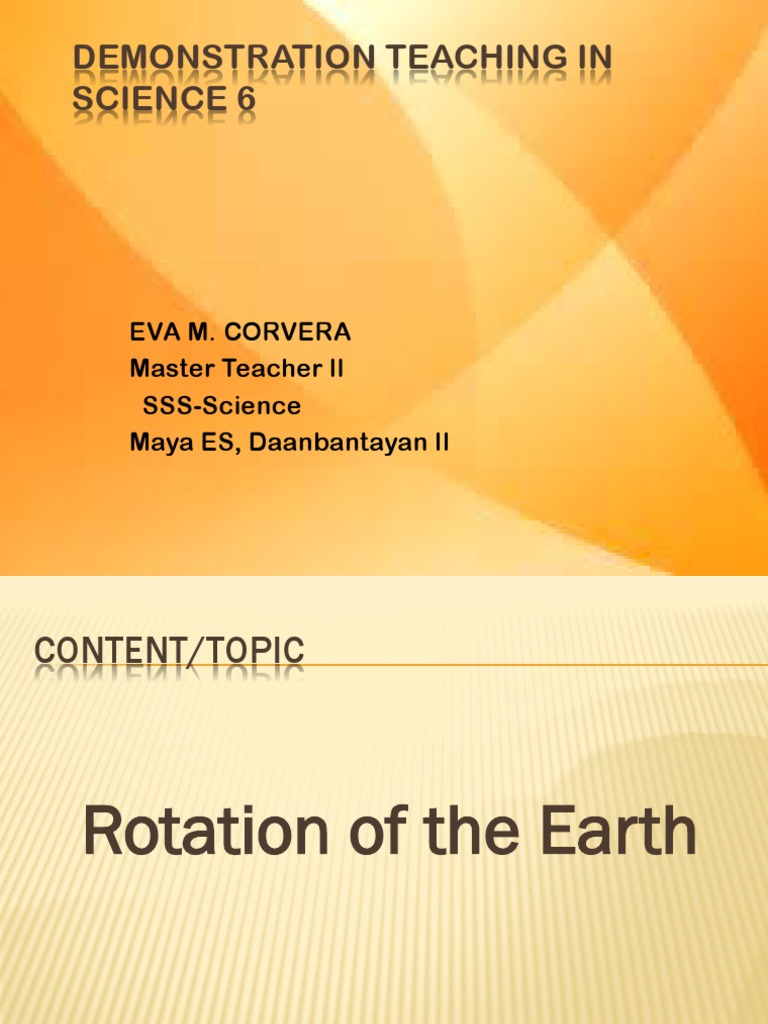 Effects of Earth's Rotation on Day and Night | PDF | Rotation | Earth