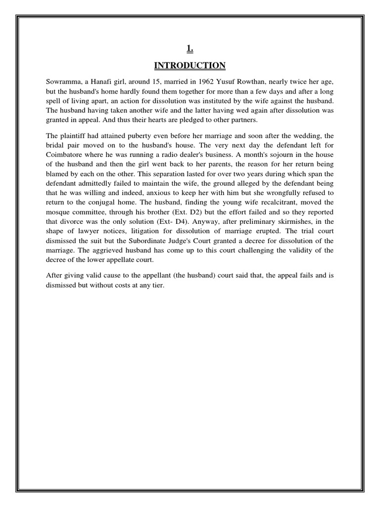 Yusuf Rawther v. Sawramma | PDF | Divorce | Marriage