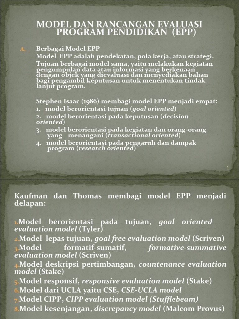 Model Model Evaluasi | PDF