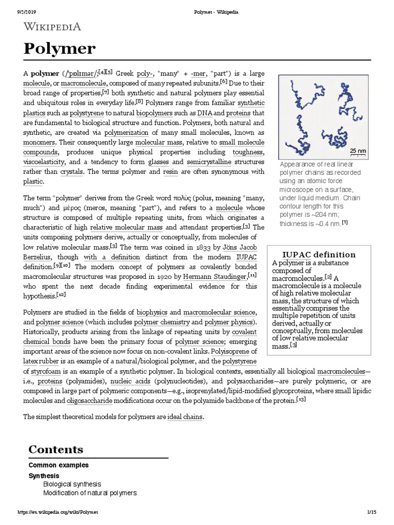 Polymer | PDF | Copolymer | Polymers