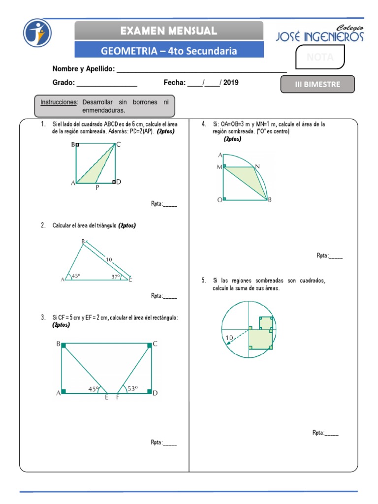 4to - Geom | PDF | Geometría euclidiana | Geometria clasica
