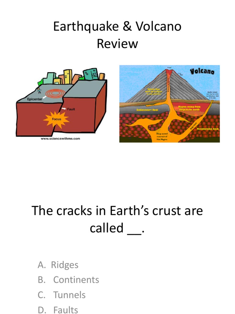 Earthquake and Volcano Review | PDF | Earthquakes | Volcano