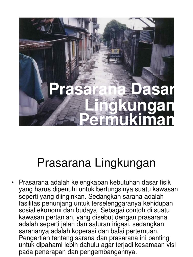 Prasarana Permukiman | PDF