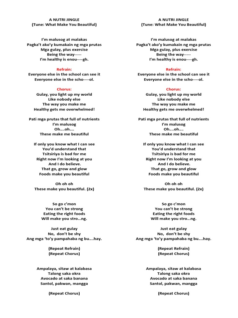 A Nutri Jingle | PDF