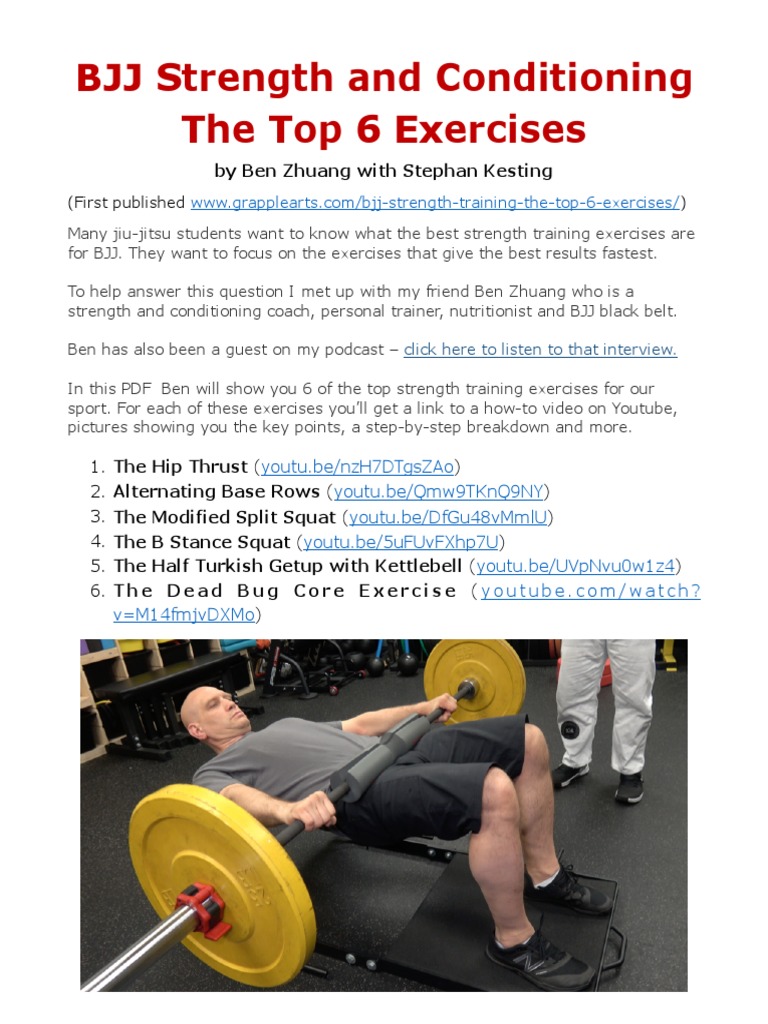 BJJ Strength Training PDF | PDF | Kettlebell | Brazilian Jiu Jitsu