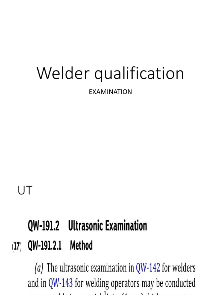 Welder Qualific | PDF