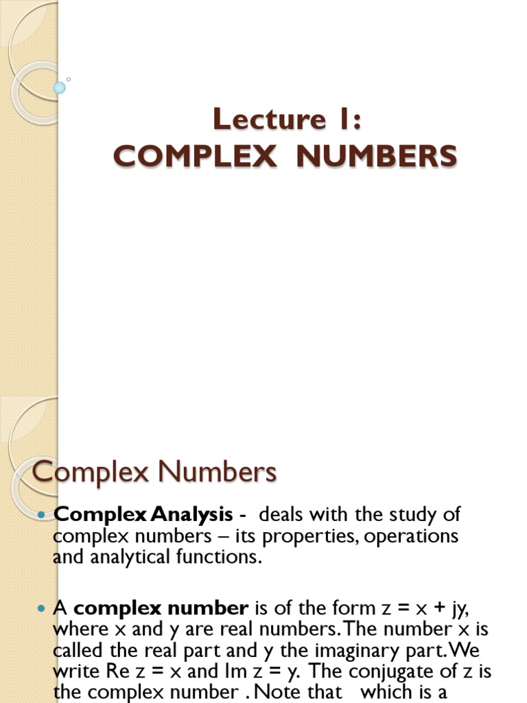 Complex Numbers | PDF | Trigonometric Functions | Sine