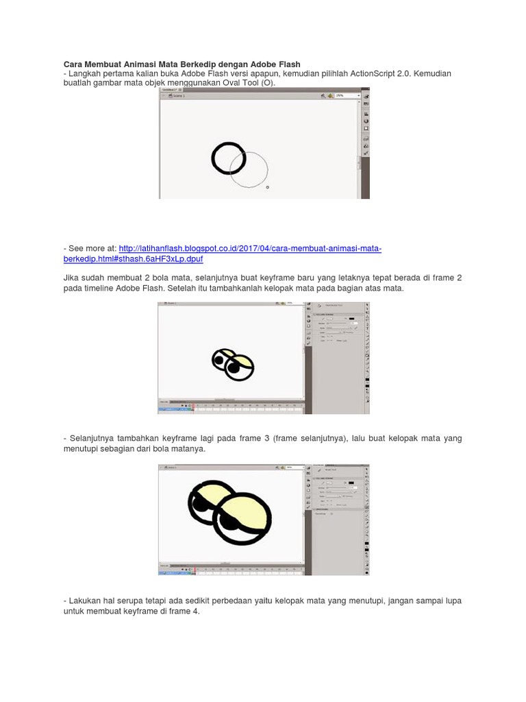 Cara Membuat Animasi Mata Berkedip Dengan Adobe Flash | PDF Cara Membuat Animasi Mata Berkedip Dengan Adobe Flash | PDF