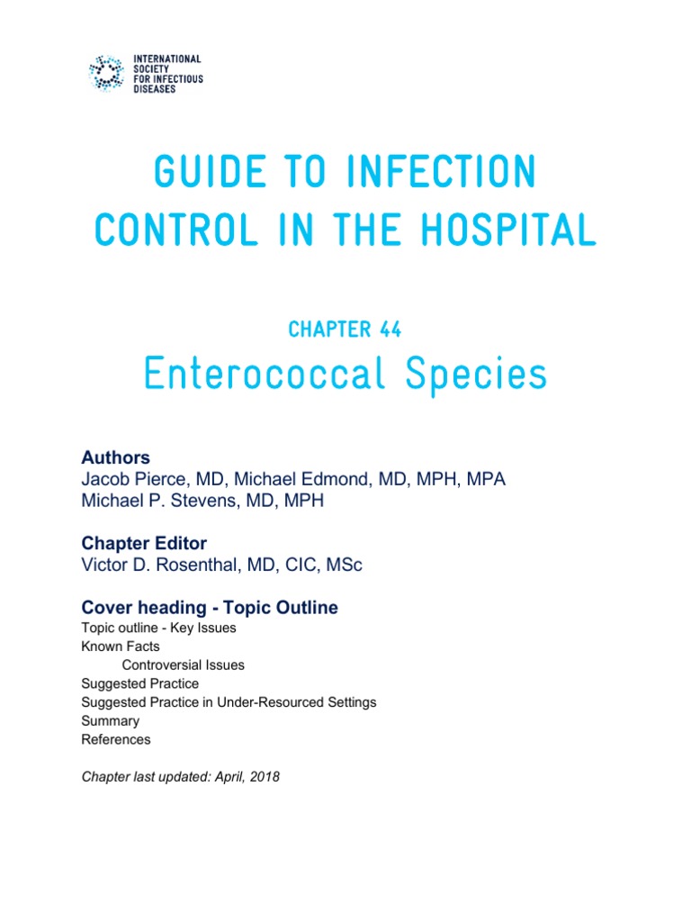 Guide To Infection Control in The Hospital Enterococcal Species | PDF ...